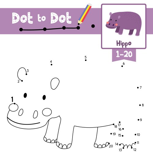 Dot to educational game and coloring book Vector Image