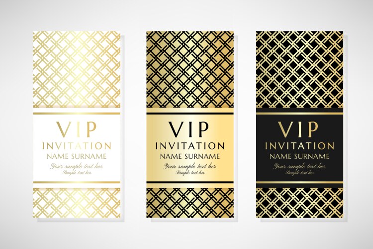Vip anniversary invitation templates cover design Vector Image