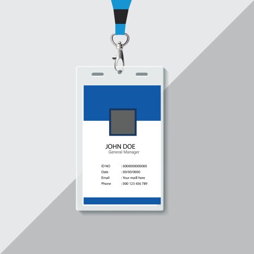 Corporate id card design template Royalty Free Vector Image