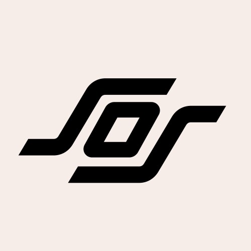 Sos letter monogram logo design Royalty Free Vector Image