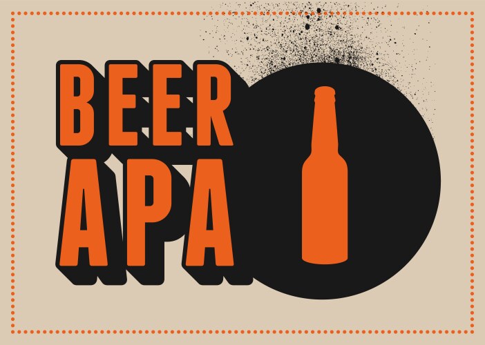 Beer menu design with retro labels Royalty Free Vector Image