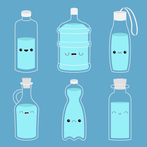 Cute Kawaii Water Bottle Vector Images (over 610)