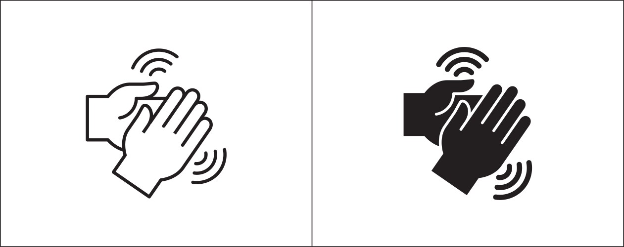 Hand clapping symbol icon applaud Royalty Free Vector Image