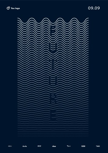 Minimalistic modern poster Royalty Free Vector Image