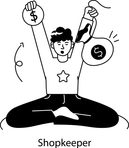 Shopkeeper Royalty Free Vector Image - VectorStock