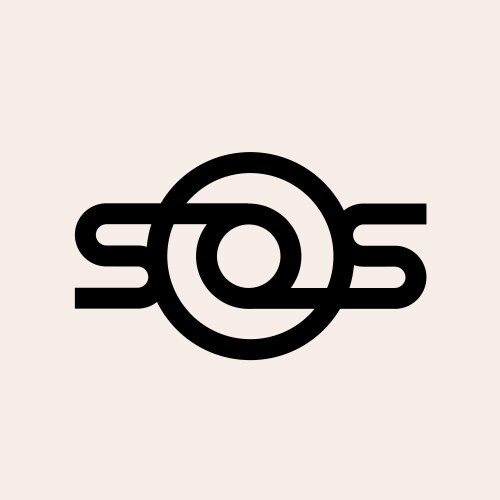 Sos letter monogram logo design Royalty Free Vector Image