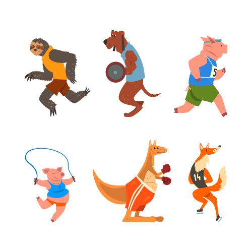 Running with dog Royalty Free Vector Image - VectorStock