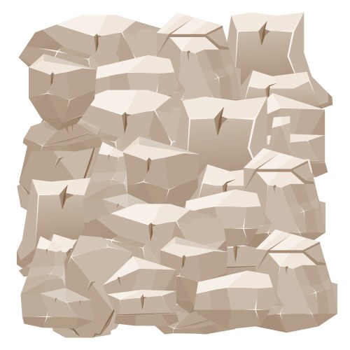 Stone rock cartoon broken boulder Royalty Free Vector Image