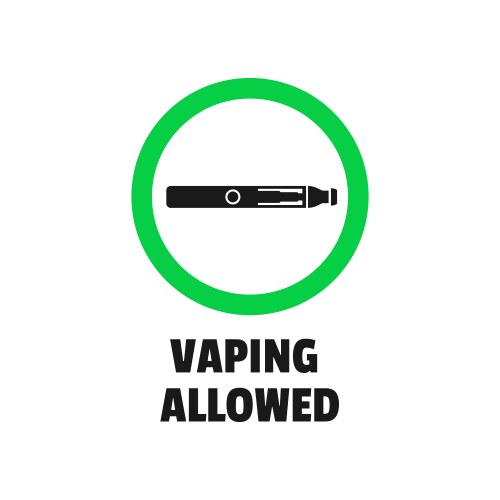 No smoking and vaping prohibition sign flat Vector Image