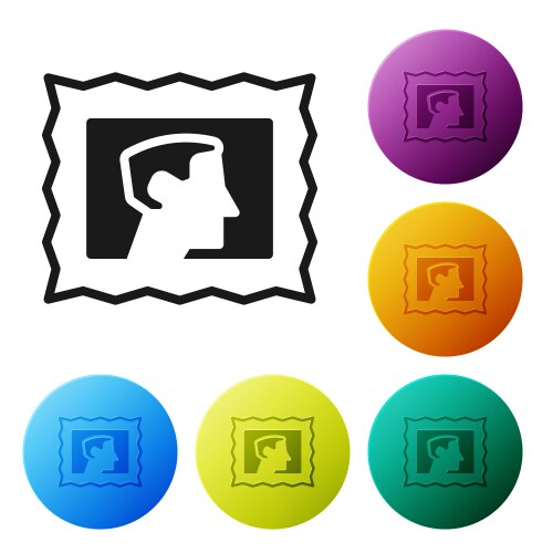 Black and White Postage Stamp Isolated Vector Images (over 4,800)