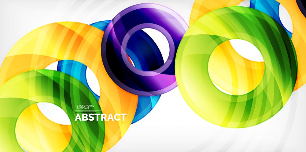 Bright colorful circles with light effects Vector Image