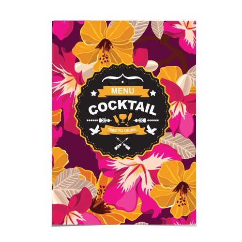 Cocktail bar menu template design Royalty Free Vector Image
