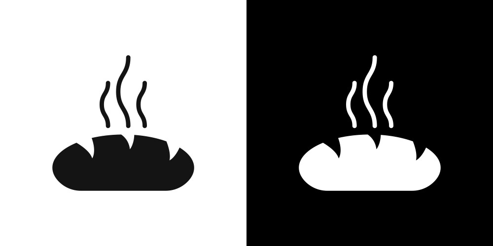 French bread icon set bakery and pastry Royalty Free Vector