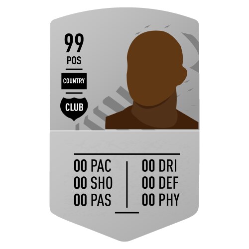 Fut card- fifa ultimate team custom card Vector Image
