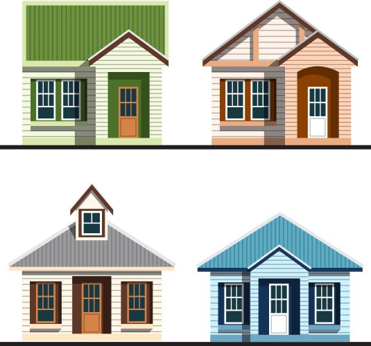 Single house on white background Royalty Free Vector Image