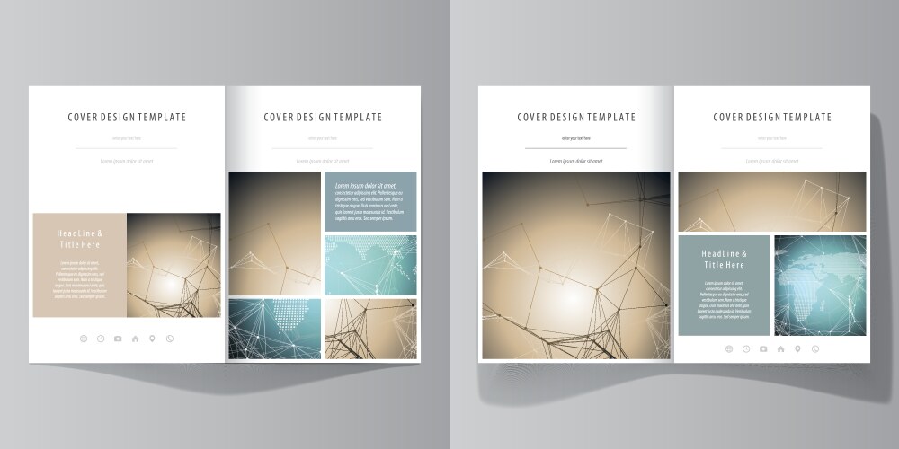 Cover page design template minimalistic brochure Vector Image