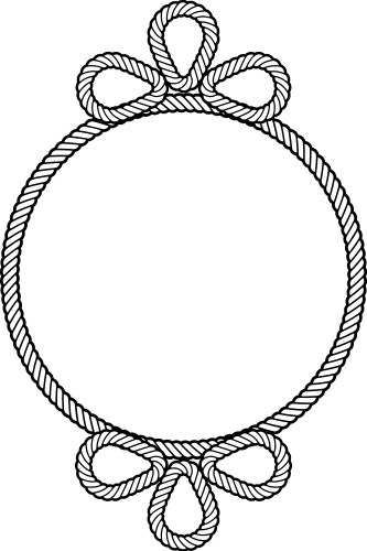 Rope frame circle Royalty Free Vector Image - VectorStock