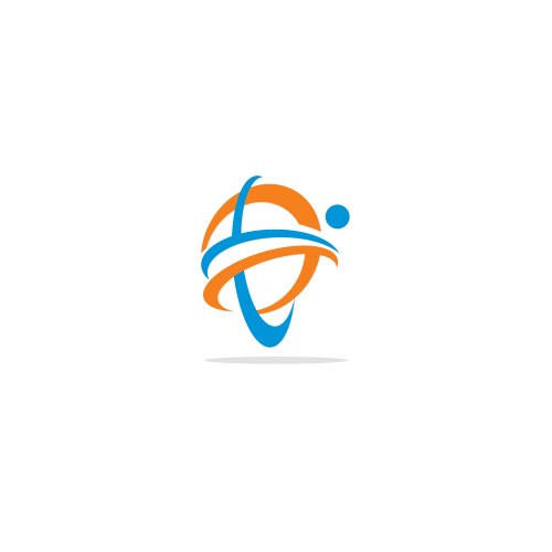 Round abstract curve logo – Free Vector | VectorStock
