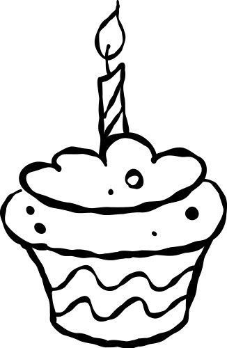 Birthday cake cartoon drawing Royalty Free Vector Image