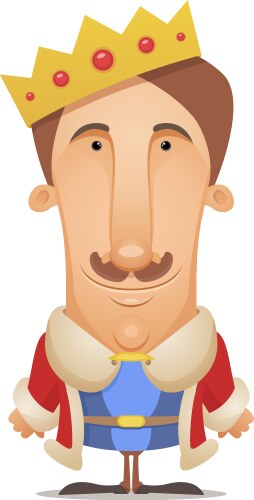 Cartoon king Royalty Free Vector Image - VectorStock