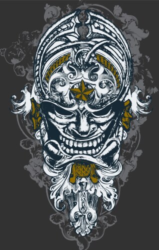 Japanese oni mask Royalty Free Vector Image - VectorStock