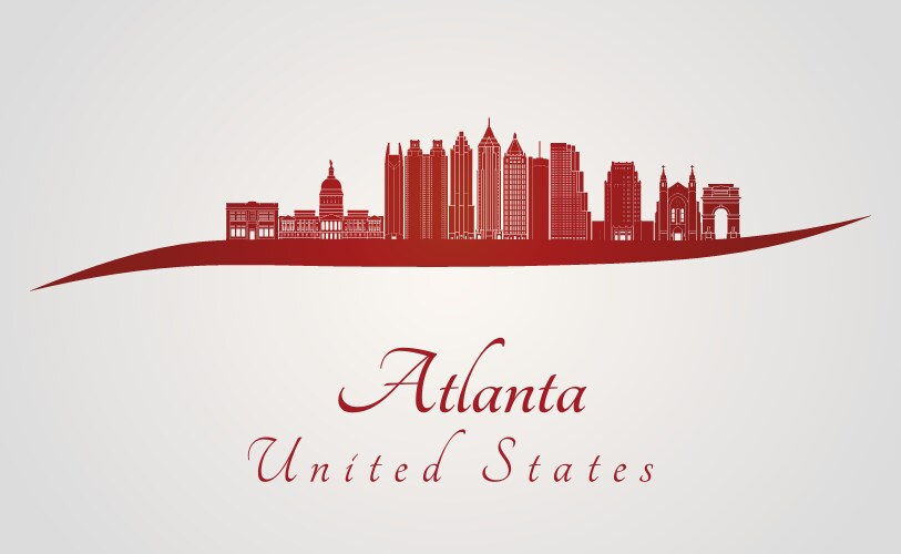 Atlanta Skyline Silhouette Vector Images (over 170)