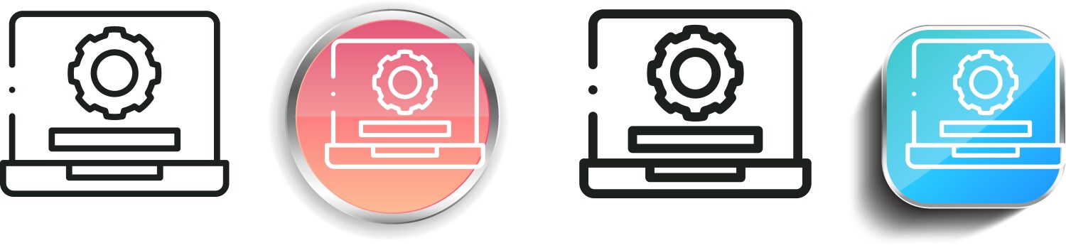 Bar counter icon thin linear regular and button Vector Image