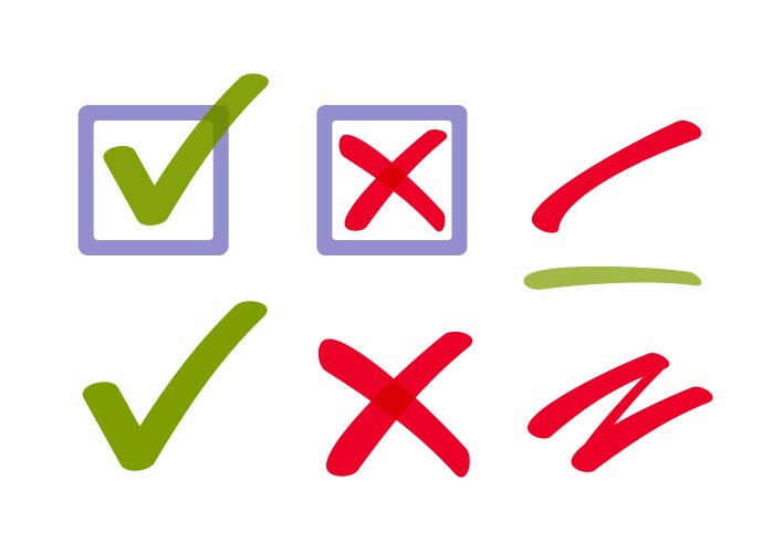 Green Check Red X Vector Images (over 2,100)