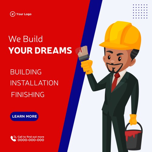 Banner design of need expert service template Vector Image