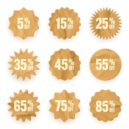 Sticker pack price stickers peeled paper Vector Image