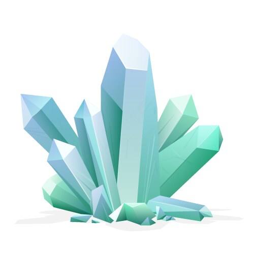 Quartz crystal Royalty Free Vector Image - VectorStock