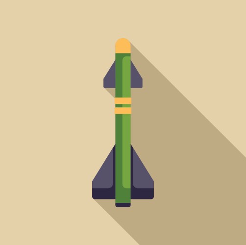 Military rocket pointing up ready to launch Vector Image