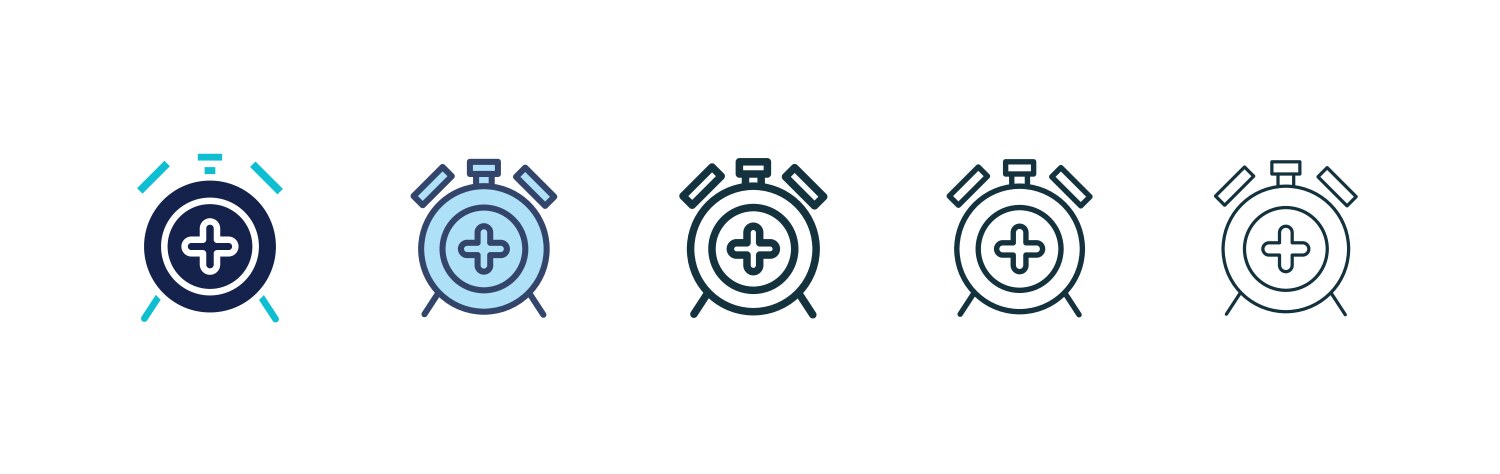 Calendar clock icon set Royalty Free Vector Image