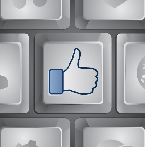 Keyboard like button Royalty Free Vector Image