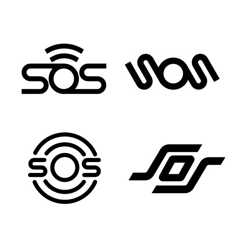 Sos letter monogram logo design Royalty Free Vector Image