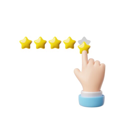 Depicting a golden 3d star Royalty Free Vector Image