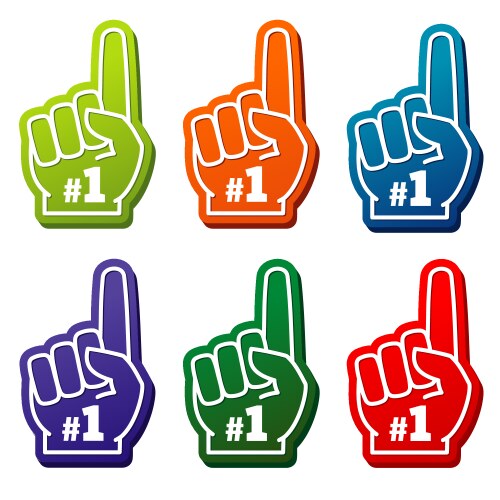 Counting fingers icons set Royalty Free Vector Image