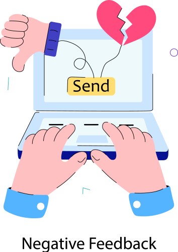 Negative feedback Royalty Free Vector Image - VectorStock