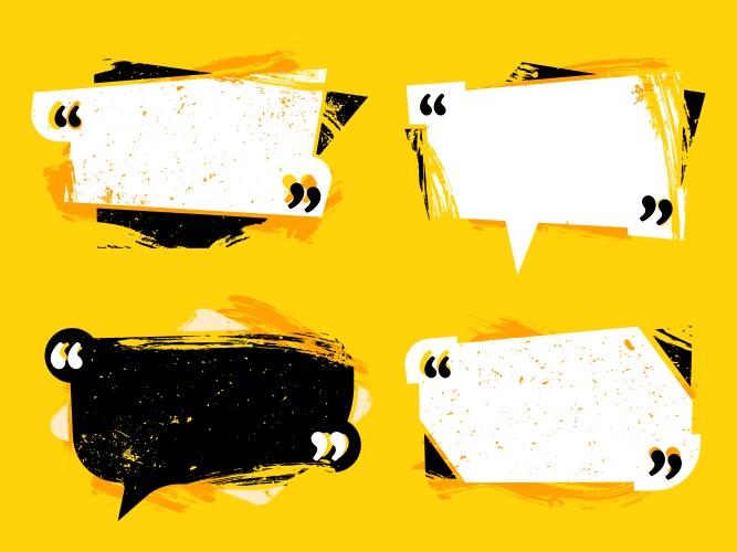 Quote boxes sentence quotes frames cite comment Vector Image