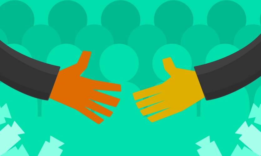 Handshake cartoon Vector Images & Graphics for Commercial Use | VectorStock