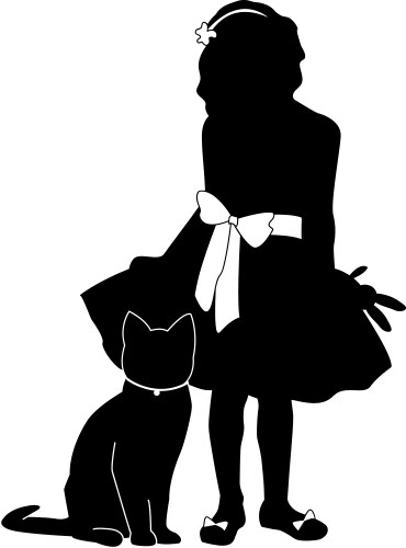 Barmen waiter with empty tray silhouette Vector Image