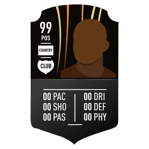 Fut card- fifa ultimate team custom card Vector Image