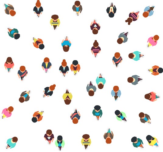 People on bike top view persons ride motorcycle Vector Image