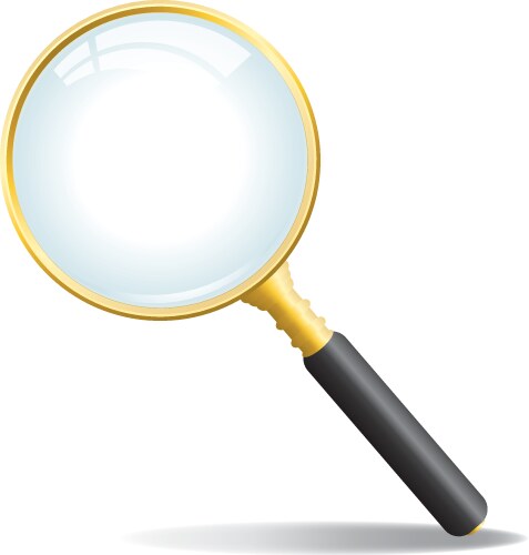 Magnifying glass in human hand realistic Vector Image