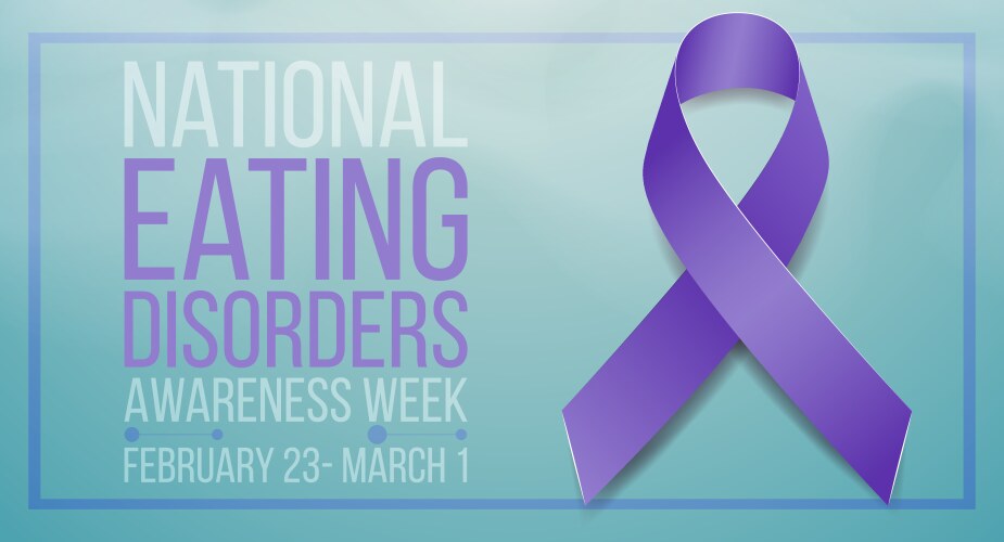 Eating disorder awareness week concept Royalty Free Vector