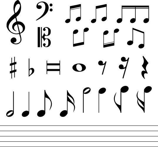 Musical signs note Royalty Free Vector Image - VectorStock
