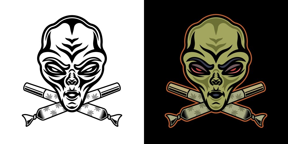 Marijuana Alien Weed Vector Images (over 110)