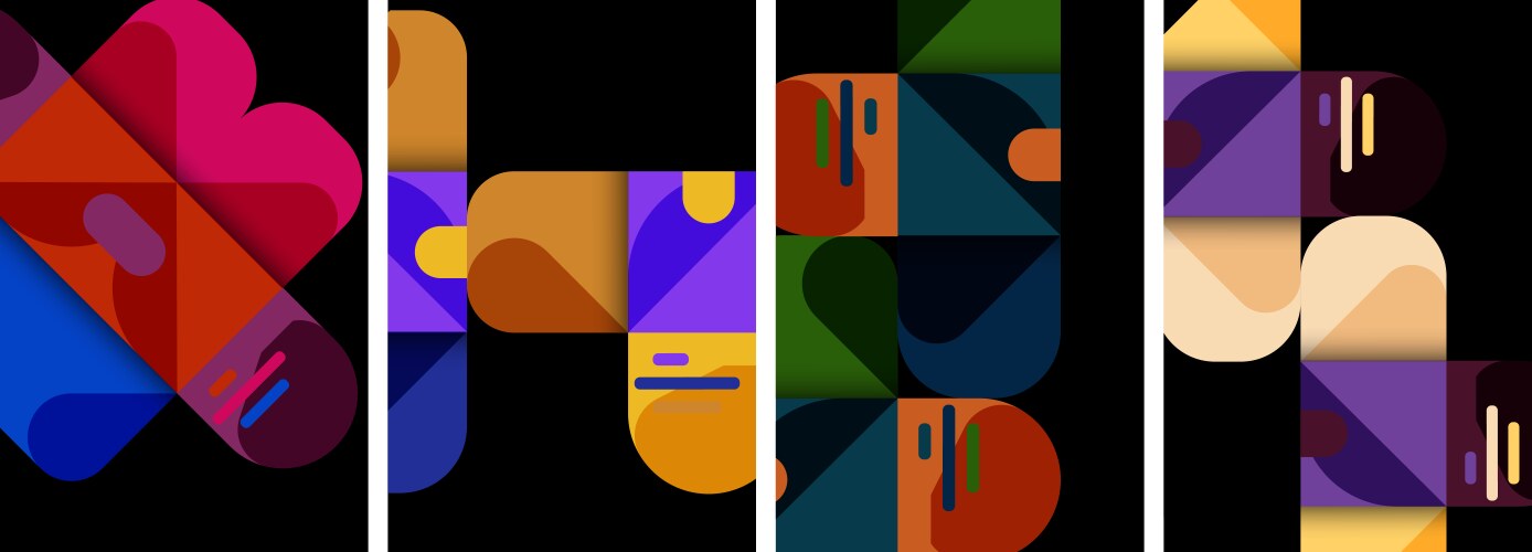 Balance movement geometric backgrounds poster Vector Image