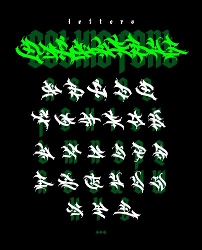 Letter a in gothic style alphabet symbol Vector Image