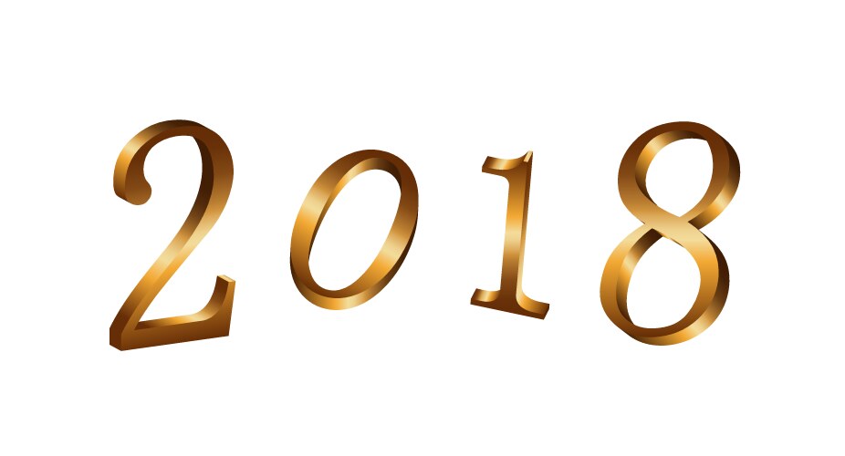 Golden numbers realistic metal plump numerals Vector Image